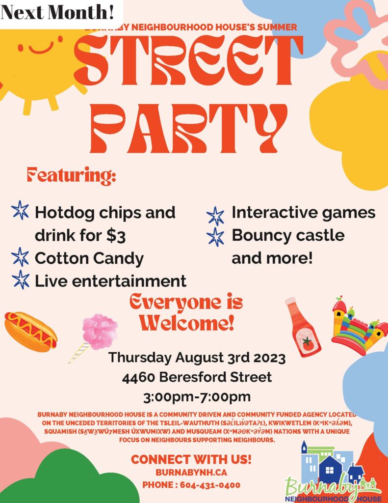 Get Involved - Community - Burnaby Neighbourhood House