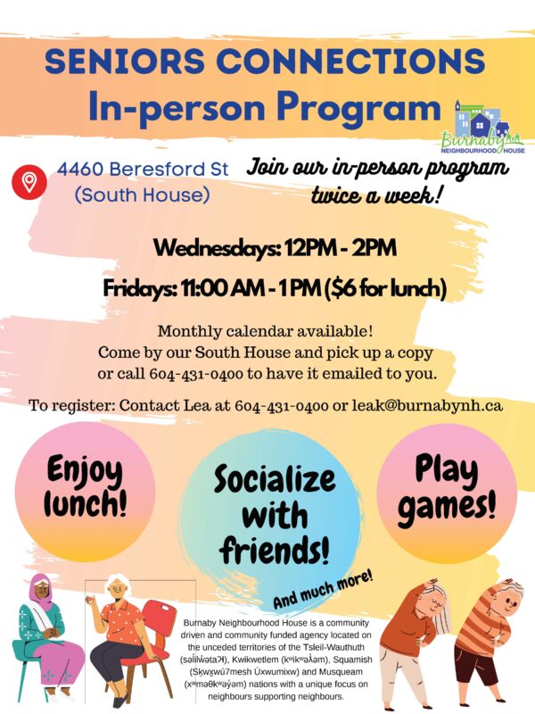 Get Involved - Seniors - Burnaby Neighbourhood House
