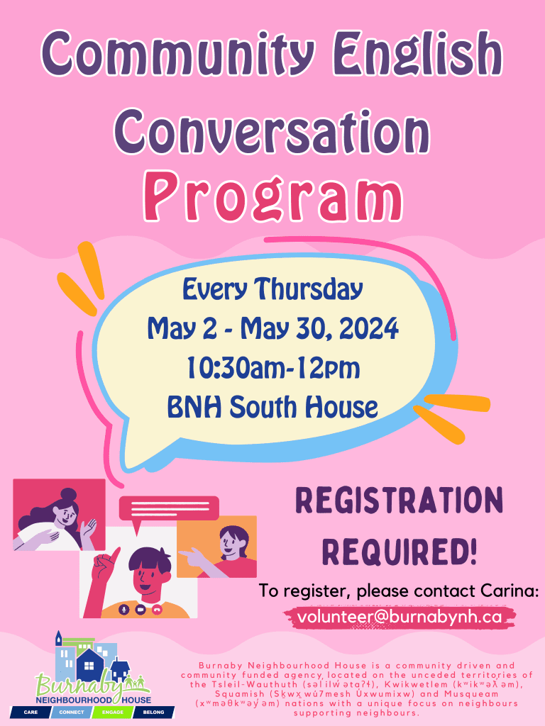 Get Involved - Adult - Burnaby Neighbourhood House