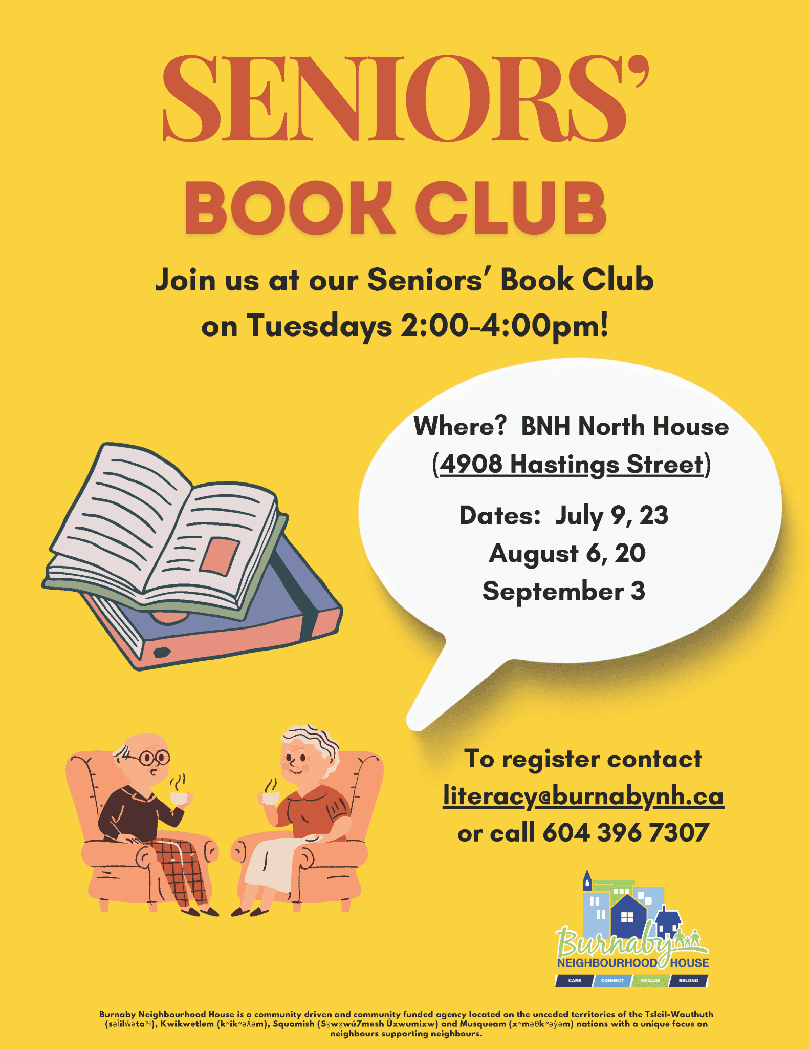 Get Involved - Seniors - Burnaby Neighbourhood House