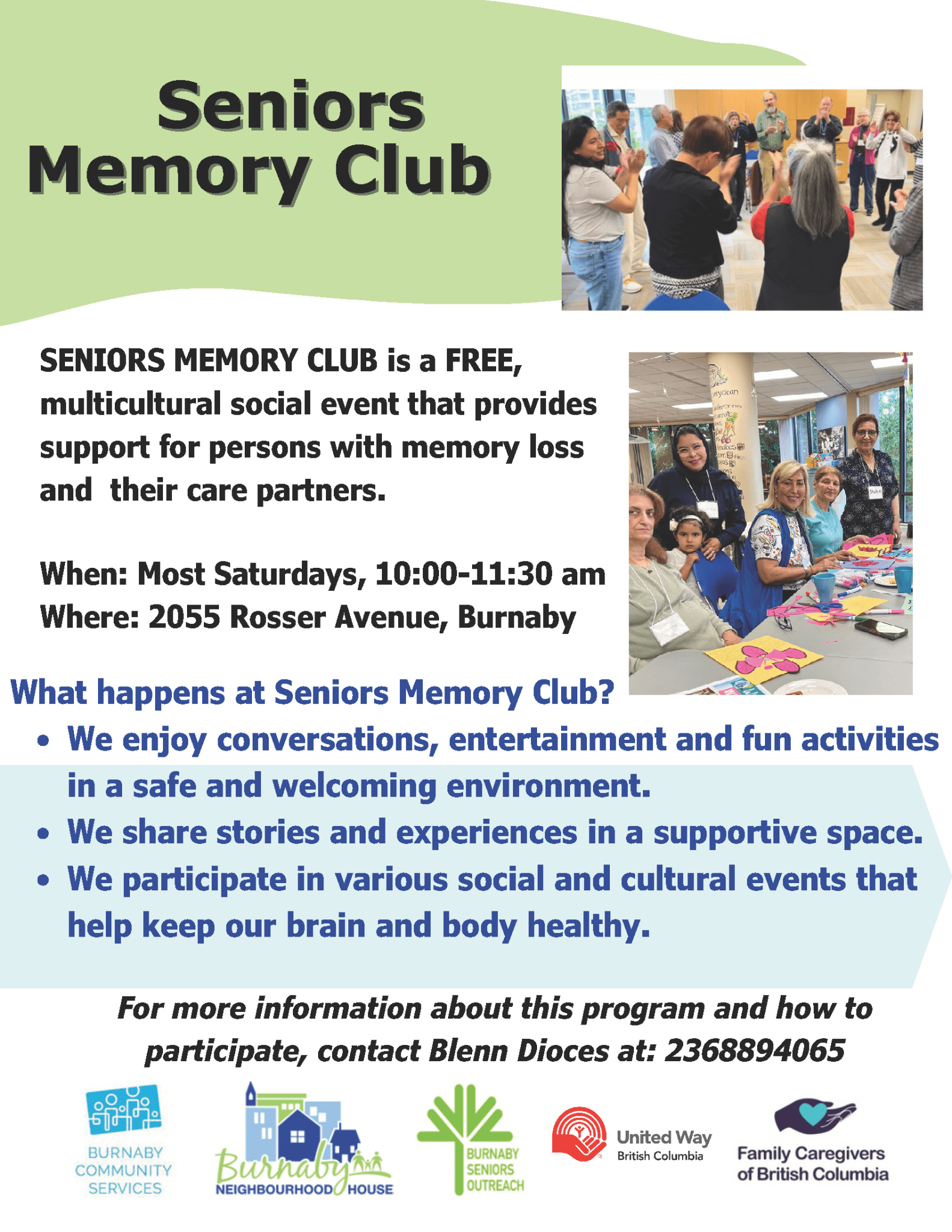 Get Involved - Seniors - Burnaby Neighbourhood House